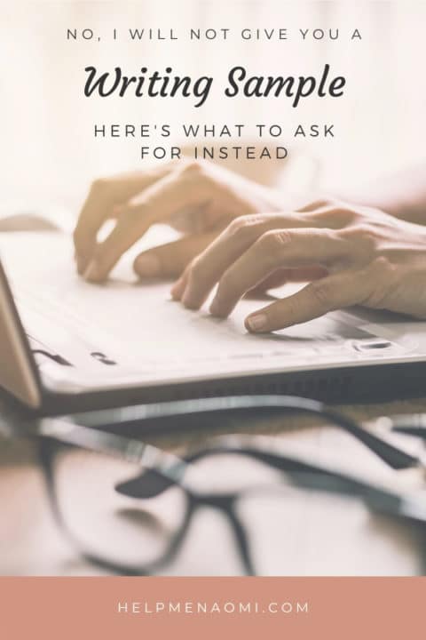 No, you May Not Ask for a Writing Sample - Naomi D. Nakashima ...